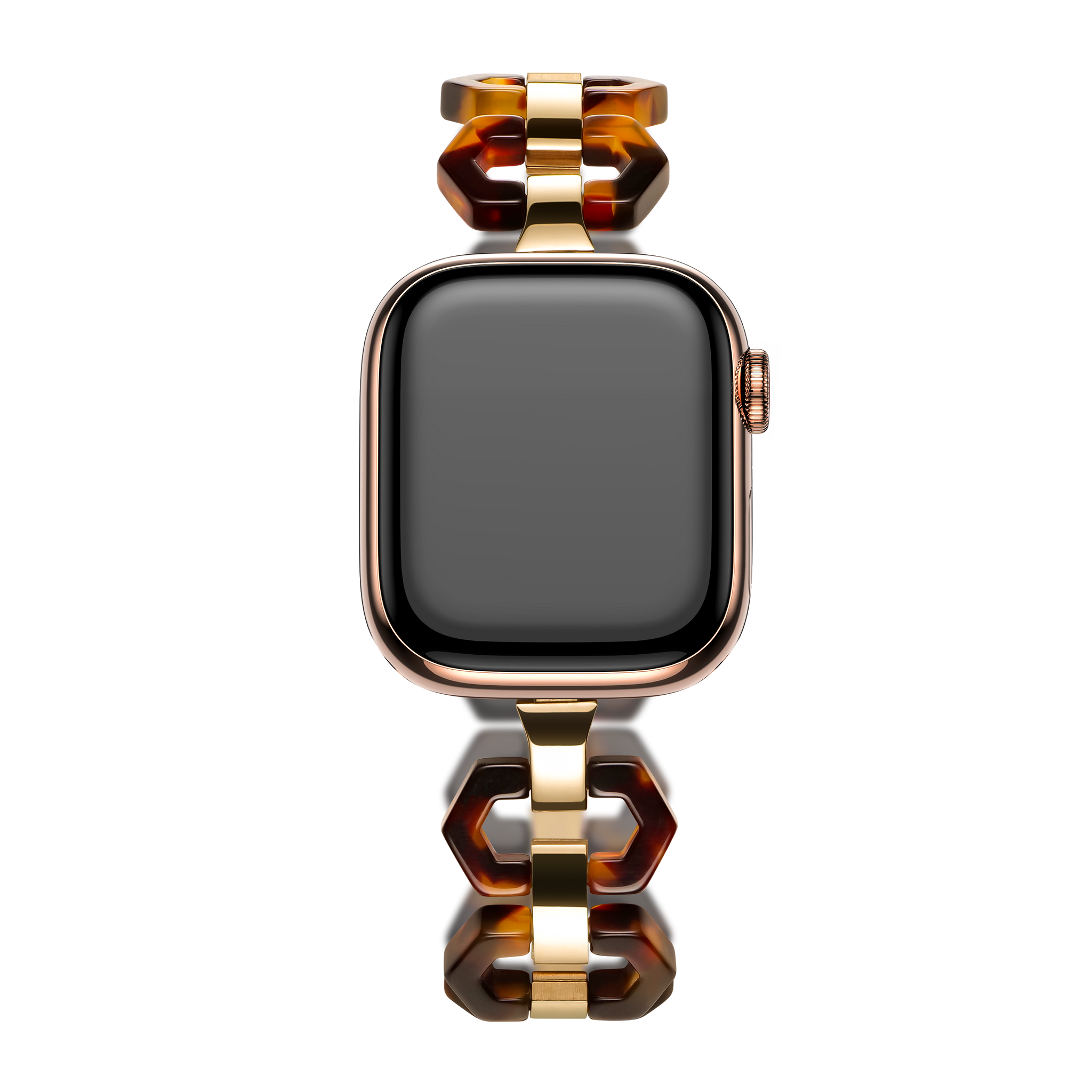 Luximal Tortoise Resin Hex Link Band for Apple Watch